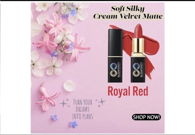 GLOWFINITY MATTE VELVET Lipstick, Long Lasting, Soft Cream, Vegan ...