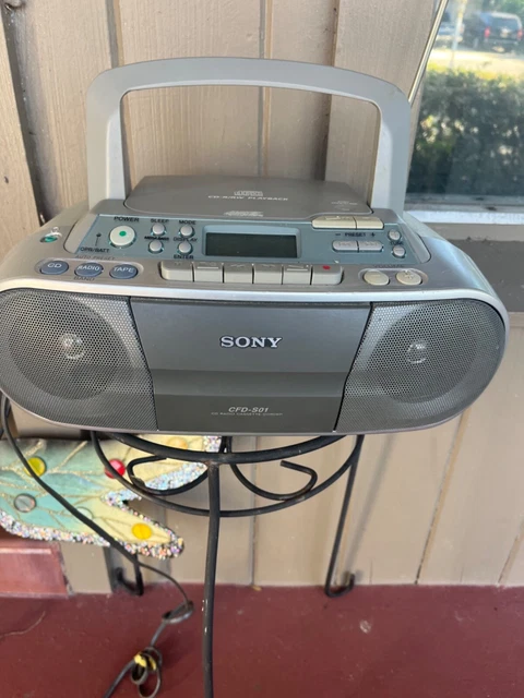 SONY CFD-S01 CD Cassette AM/FM Radio Portable Boombox Stereo Player ...