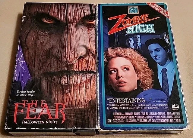 THE FEAR: HALLOWEEN Night & ZOMBIE HIGH VHS Tape LOT HORROR Vintage ...