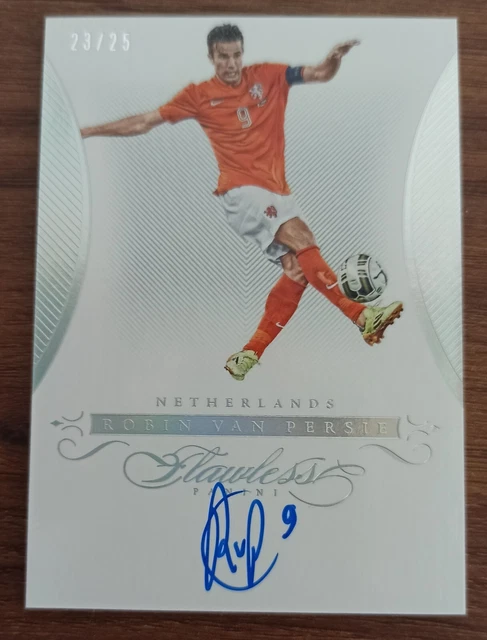 ROBIN VAN PERSIE Panini Signature Argent Impeccable 23/25 Auto Sur ...
