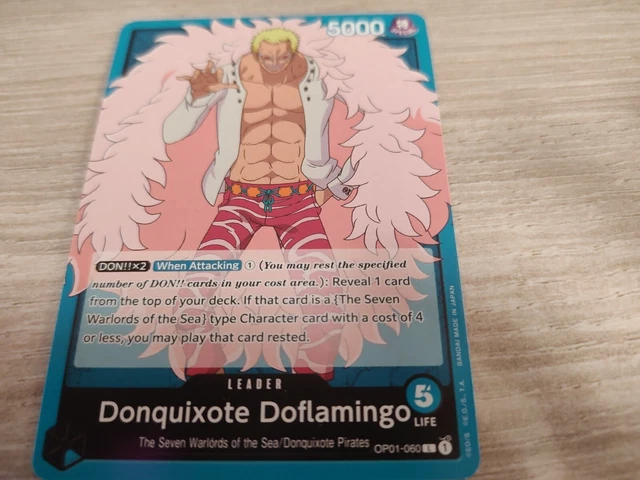 ONE PIECE CARD Game : OP01-060 Donquixote Doflamingo LEADER ! EUR 3,00 ...