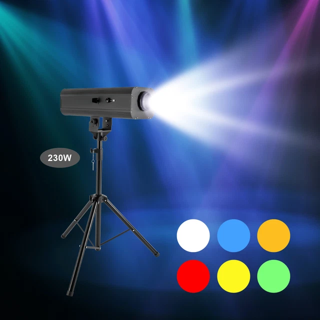 STAGE SPOTLIGHT FOLLOW Party Theater Stage Spot Lamp +Tripod Bracket ...