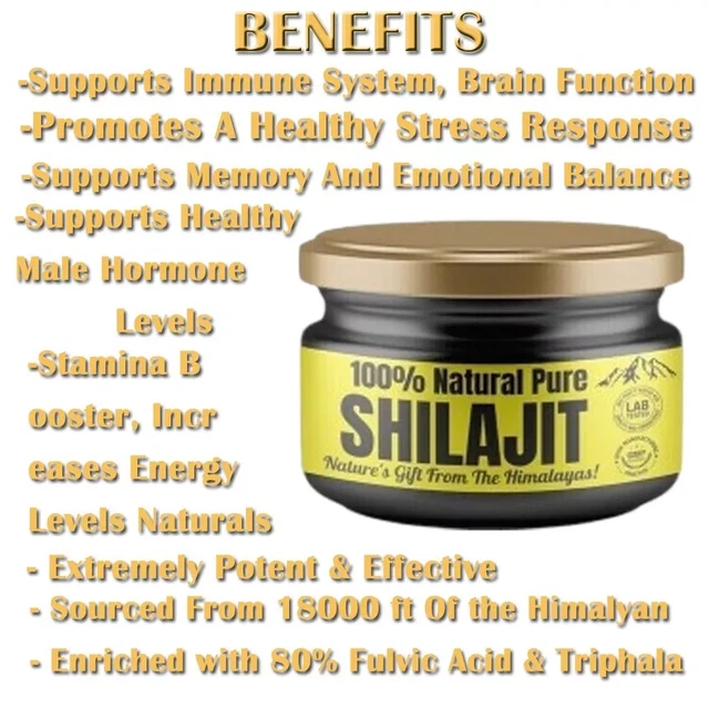 SHILAJIT RESIN,HIMALAYAN SHILAJIT, Pure Shilajit,Lab Tested,89% Fulvic ...