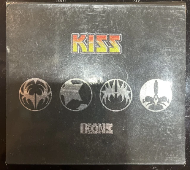 KISS 4CD Box-IKONS-Rare- ACE Frehley, Paul Stanley, Gene Simmons, Peter ...