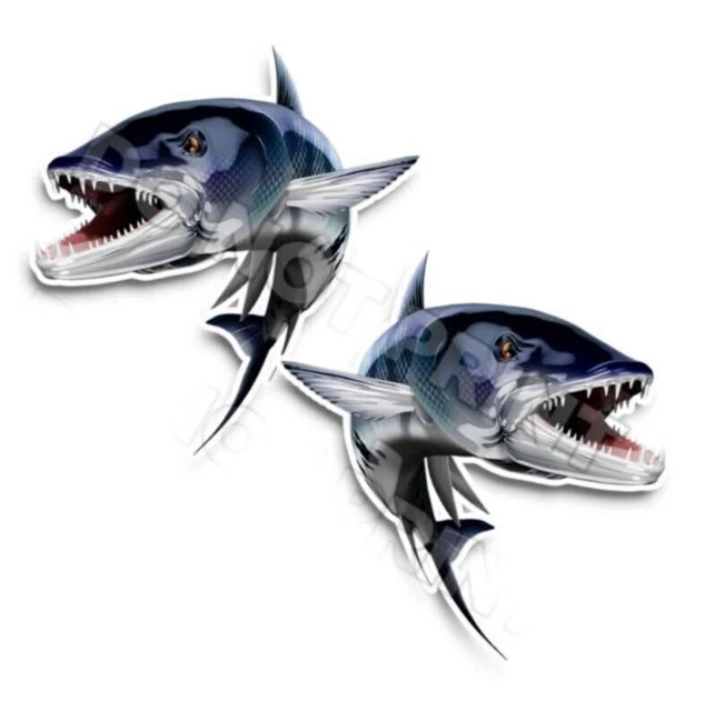RV DECALS BARRACUDA Fish Stickers 24" Boat Graphics Fishing Sticker #6 ...