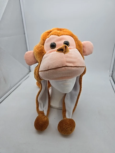 PLUSH MONKEY HAT Novelty Cap Animal Costume: Older Child/ Young Adult £ ...