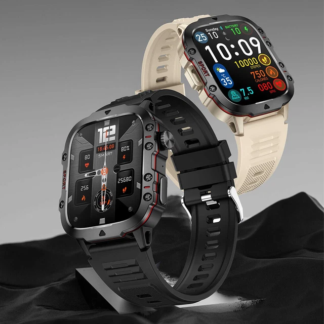 1.96 INCH WATERPROOF Watch AI Voice Health Monitor Smartwatch Touch ...