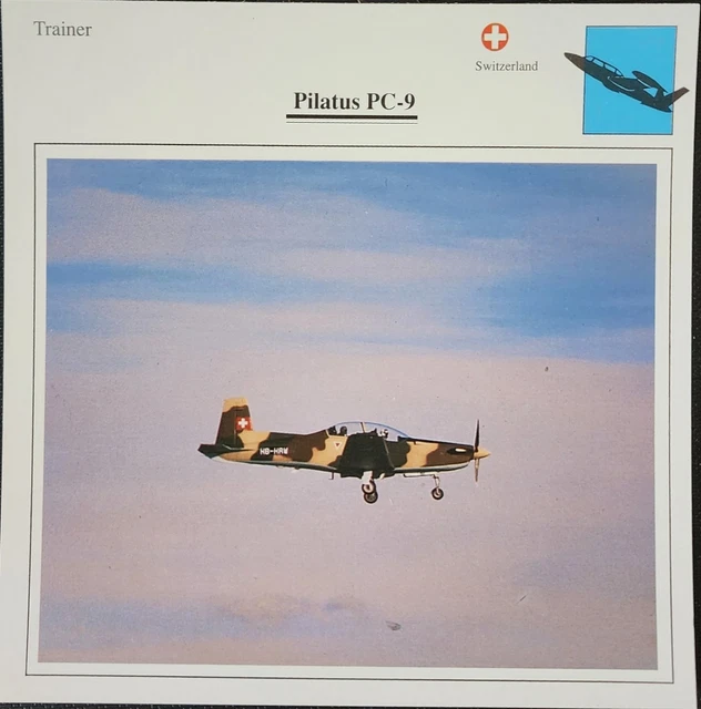 PILATUS PC-9 PC 9 PC9 Plane Picture Original Vtg Aircraft Info ...