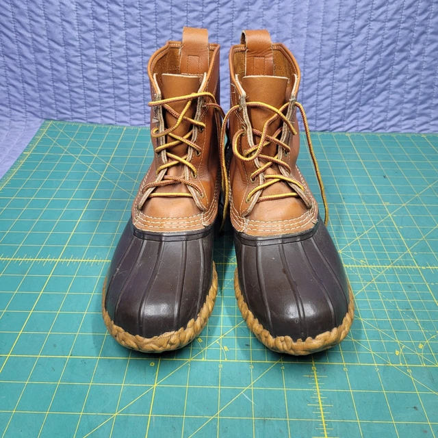 LL BEAN BEAN BOOTS 6 Inch Duck Shoes Gumshoes Brown USA Made Men's Size ...