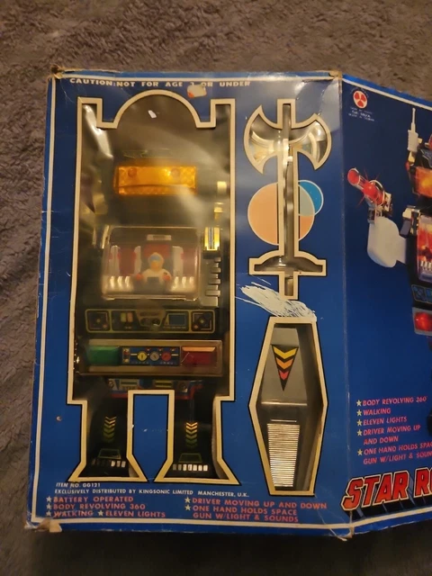 VINTAGE 1980S STAR ROTO ROBOT BATTERY OPERATED BOXED FULLY WORKING $66. ...