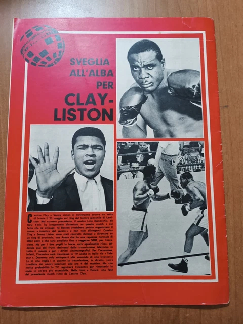 PUGILATO BOXE MATCH 10/1965 Giulio Rinaldi, Cassius Clay vs Sonny ...
