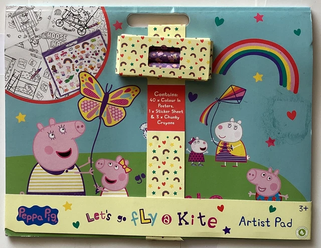 PEPPA PIG - Artist Pad, Wax Crayons, Stickers & Colour In. Shop Return ...