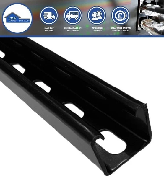 3M UNISTRUT STYLE Black Slotted Channel Support | Deep 41 x 41 Shallow ...