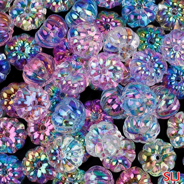 10PCS DIY HANDMADE Spacers Loose Beads 16mm Pumpkin Lantern Beads $13. ...