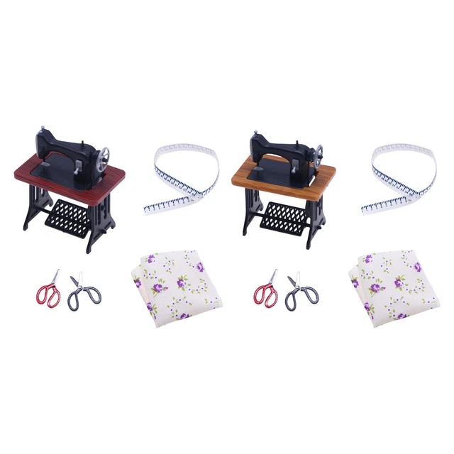 WOODEN DOLLHOUSE MINIATURE Sewing Machine Mini Sewing Machine for ...