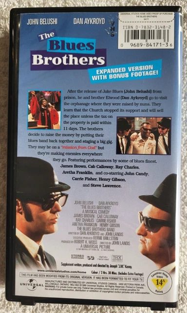 THE BLUES BROTHERS VHS John Belushi Dan Aykroyd Special Edition Clam ...
