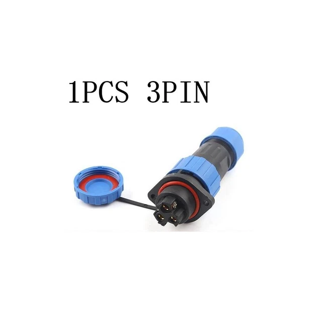 CONNECTEUR À BRIDE bleue câblage à vis IP68 prise d'aviation étanche ...