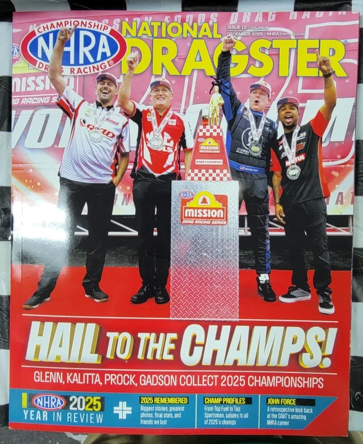 NHRA NATIONAL DRAGSTER Magazine DECEMBER 2025 Drag Racing Issue 12 Vol ...