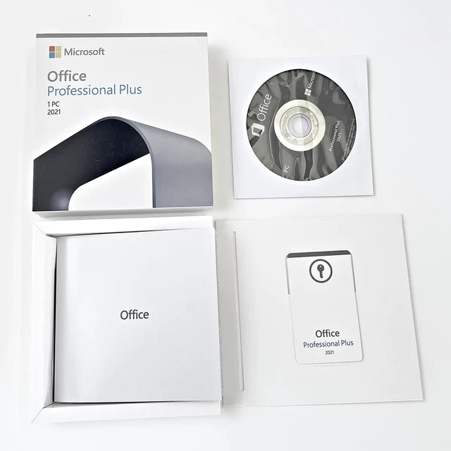 MICROSOFT OFFICE 2021 Professional Plus Box DVD with Software + License ...