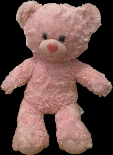 BUILD-A-BEAR WORKSHOP BABY Pink Soft Cuddles Heart Nose Teddy Bear ...