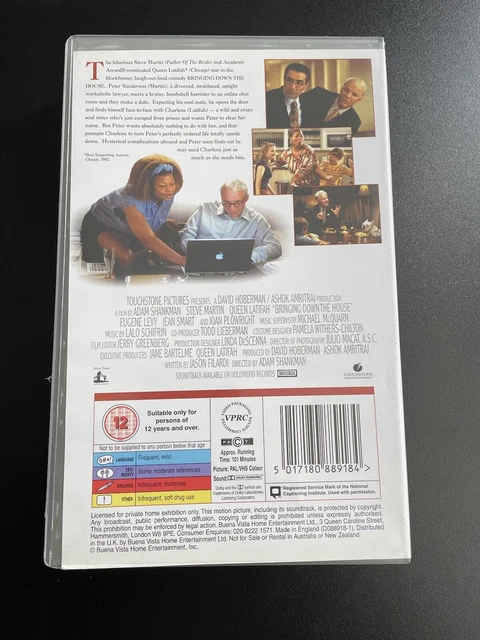 BRINGING DOWN THE House (VHS) 2003 Big Box Steve Martin, Queen Latifah ...