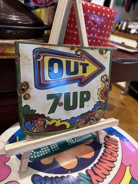 1970S PORCELAIN REPRODUCTION 7up peter max inspired sign $90.00 ...
