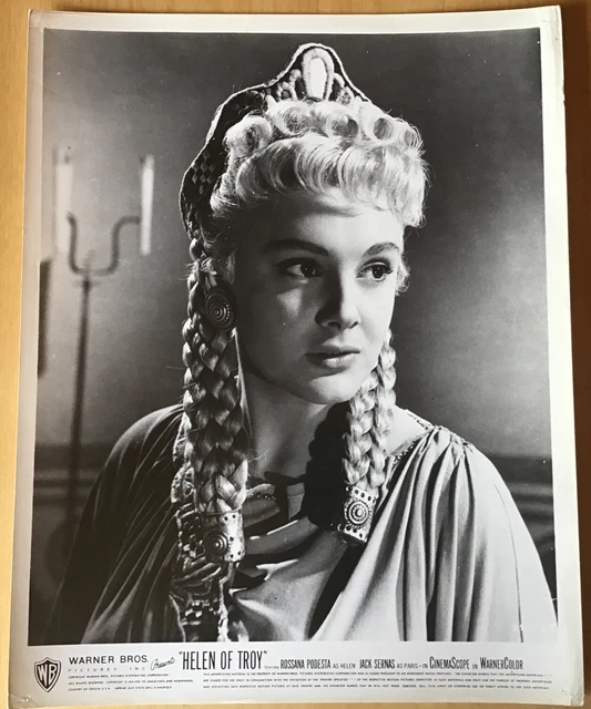 ROSSANA PODESTA SCHÖNE HELENA / HELEN OF TROY Pressefoto Portrait Zopf ...
