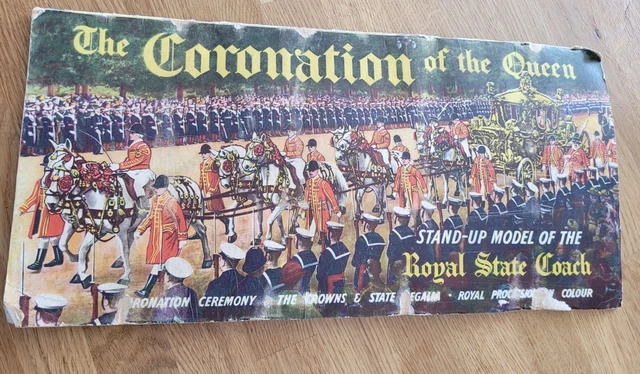 VINTAGE STAND UP Model Of The Coronation Of Queen Elizabeth II Royal ...