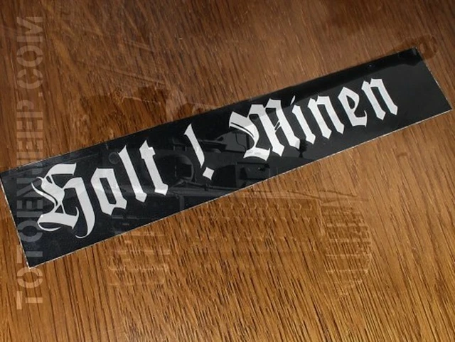 POCHOIR STENCIL MARQUAGE GERMAN HALT MINEN WH . jeep willys EUR 7,00 ...