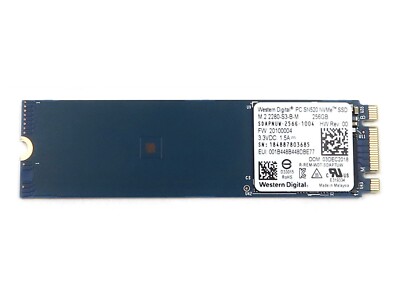 WESTERN DIGITAL PC SN520 256GB M.2 2280 NVME PCIE GEN3 X2 SSD SDAPNUW ...