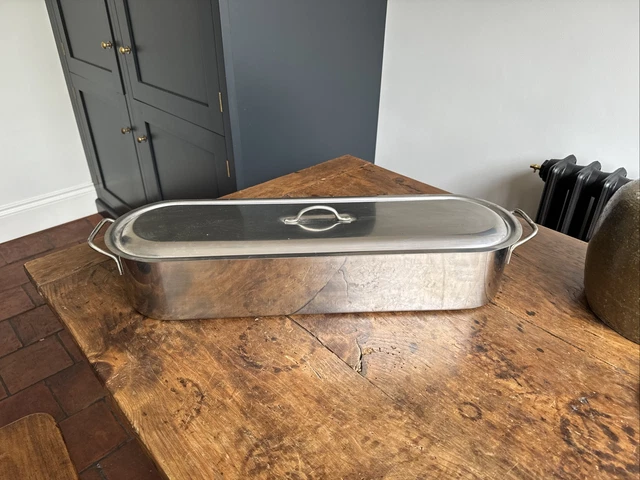 STAINLESS STEEL FISH Poacher Steamer Poaching Pan Cooker 66cm Large Pot ...