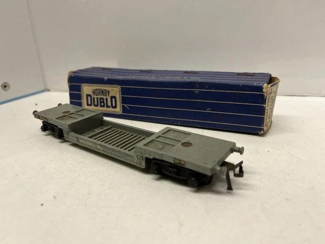 HORNBY DUBLO 40T Bogie Weltrol MV Well Wagon BR Grey OO B901006 Gauge ...