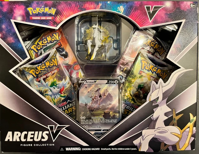 POKÉMON TCG ARCEUS V Figure Box 4 Booster Packs 1 foil promo 1 figure ...