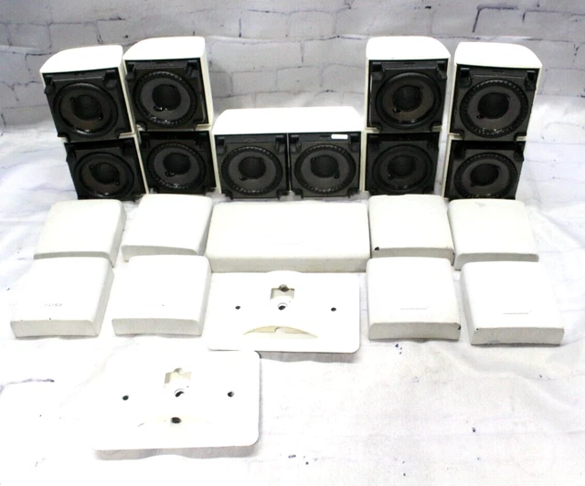 BOSE DOUBLE CUBE Swivel Acoustimass Lifestyle Speakers Set of 5 White EUR 128,51 - PicClick DE
