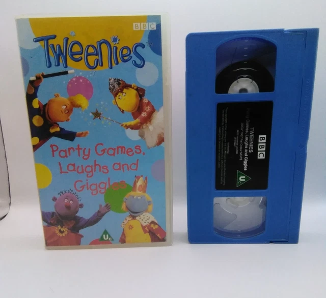 TWEENIES PARTY GAMES, Laughs And Giggles VHS Video with Rare Blue Tape ...