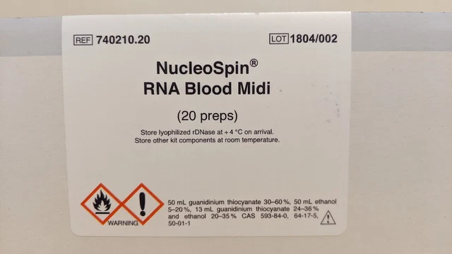 NUCLEOSPIN RNA BLOOD, Midi kit for RNA from blood 740210.20 Content: 20 ...