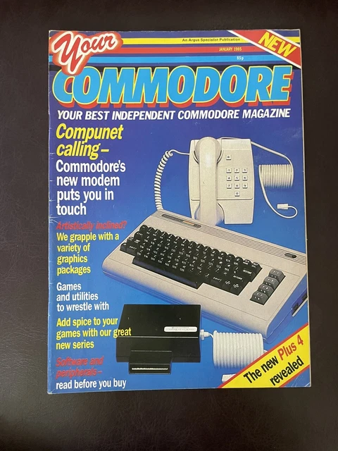 YOUR COMMODORE VINTAGE Magazine - January 1985 - Retro - Number 4 £14. ...