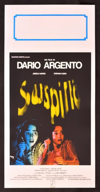 AFFICHE SUSPIRIA DARIO Argent Jessica Harper Horreur De Profundis B76 ...