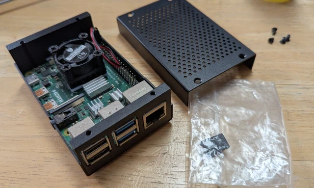 RASPBERRY PI 4 Model B 4GB RAM Computer - With Case, Fan and 16gb SD ...