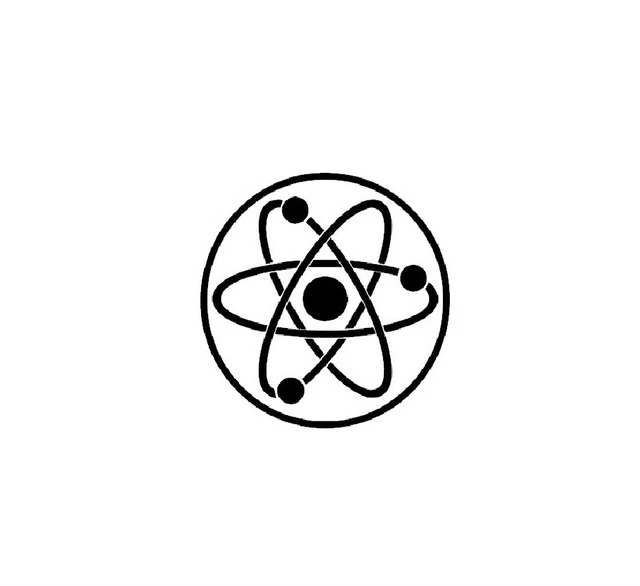 ATOM VINYL CAR sticker, decal, window laptop ORACAL 651 £3.36 - PicClick UK