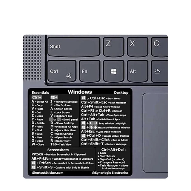 WINDOWS PC REFERENCE Keyboard Shortcut Sticker Adhesive window PC ...