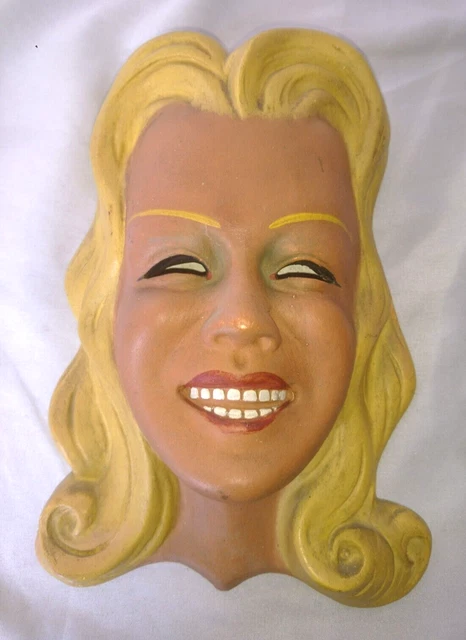 ANCIENNE STATUE STATUETTE BUSTE TETE FEMME BLONDE PIN-UP de 1960 en ...