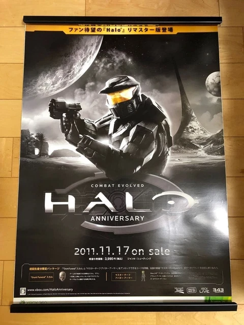 HALO COMBAT EVOLVED Anniversary Poster Xbox 360 Promo B2 Size Not for ...