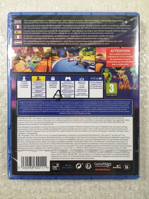 NICKELODEON KART RACER 3 Slime Speedway Ps4 Euro New (Game In English ...