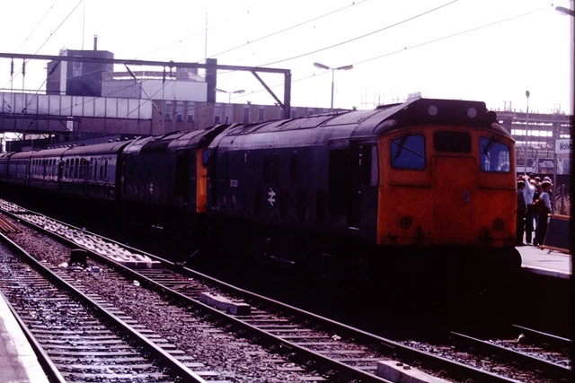 1980S BRITISH RAIL BR Diesel Loco 25229 Birmingham New St Railway Slide ...
