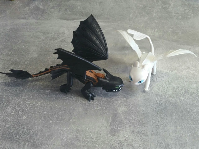 HOW TO TRAIN Your Dragon Light Fury 7" Toothless 9" Figures Dragons ...