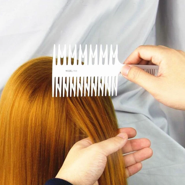 DIY FISH BONE Shape Separate Highlighting Salon Dyeing Tool Dye Comb ...