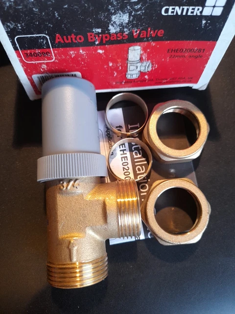 NEW CENTER 22MM ANGLE AUTO BYPASS VALVE 340090 EHE0200281 £14.00 - PicClick UK