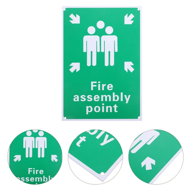 OPERATIONAL SAFETY SIGN Emergency Assembly Point Sign PVC Board Sign £ ...