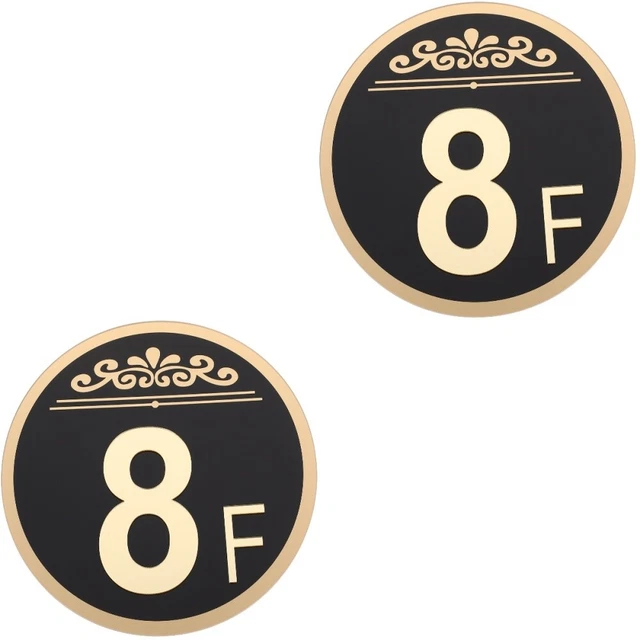 SET OF 2 Stairwell Number Sign Floor 8f House Address Numbers for ...